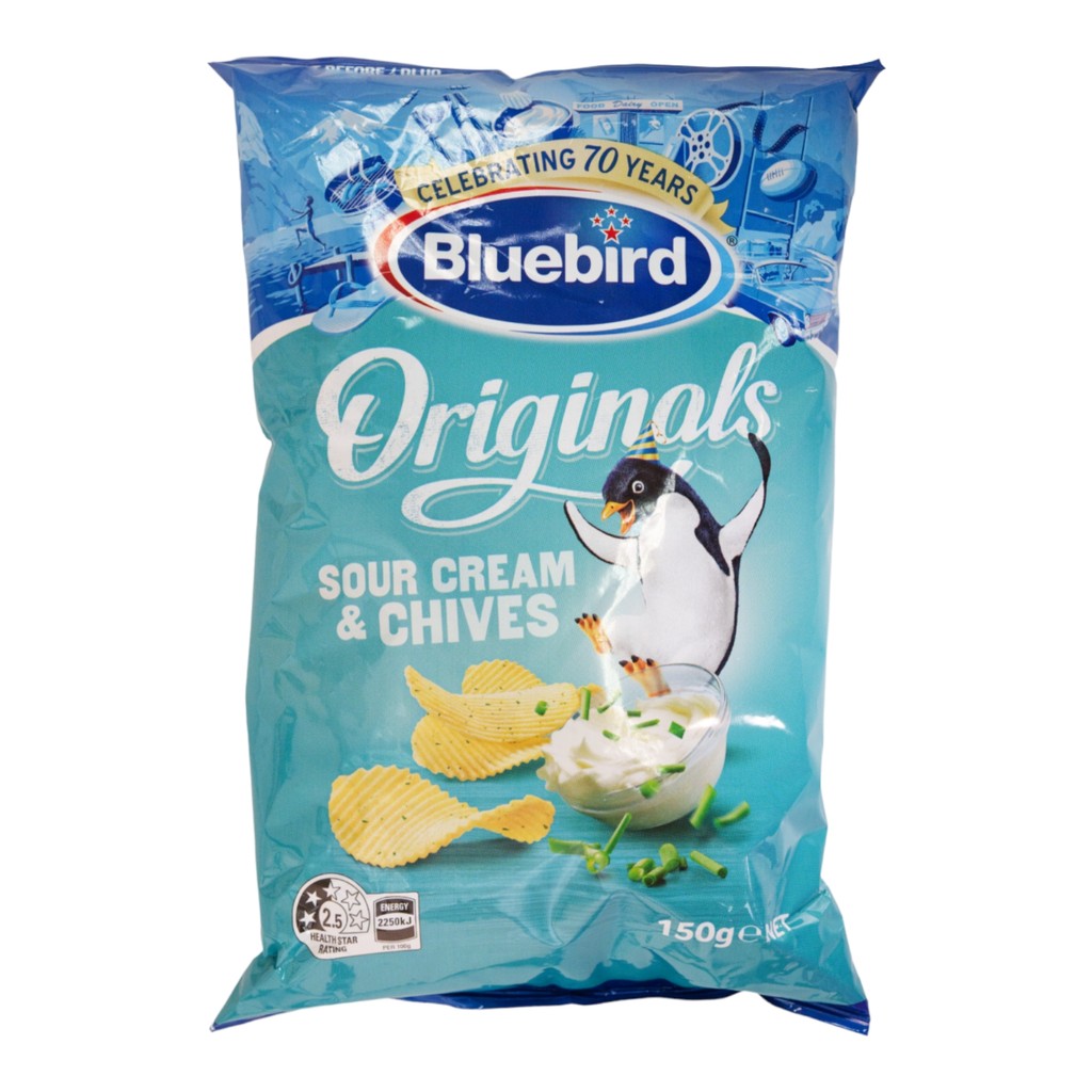 Blue Bird Potato Chip Sour Cream & Chives 150g | Shopee Singapore