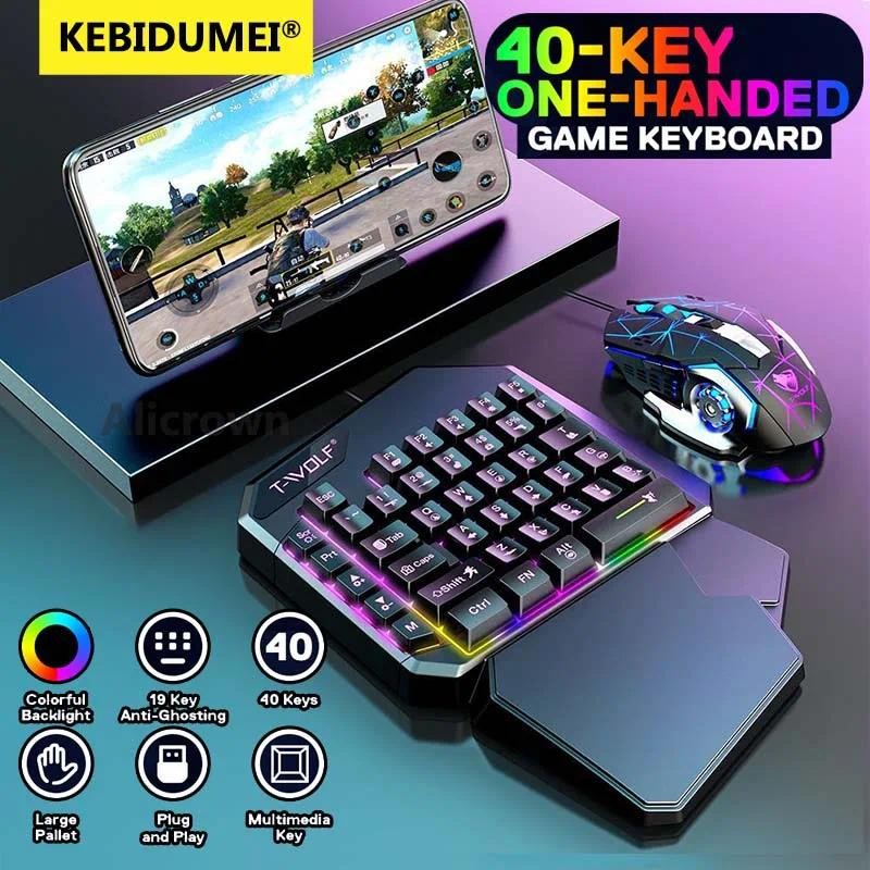 Mobile Controller Gaming Keyboard Mouse Converter 35keys Wired Keyboard And Mouse Gamer Mice for ...