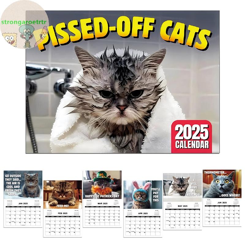Strongaroetrtr 2025 Peed-Off Cats Calendar - Funny Cat Themed Gifts For ...