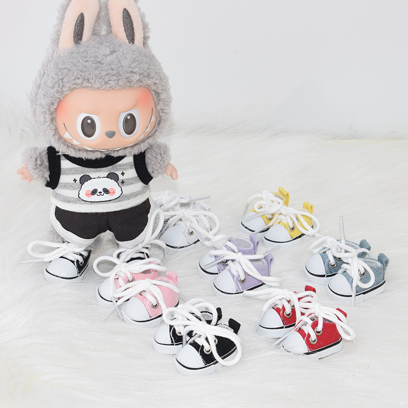 17CM Labubu Doll Shoes, 10CM Cotton Doll Replacement DIY Labubu Shoes ...