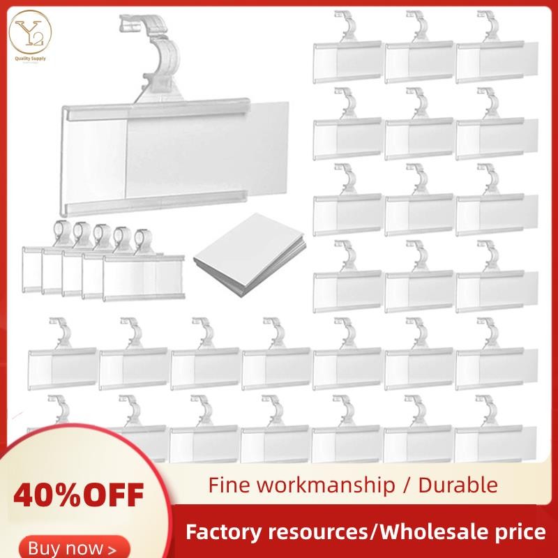 150 Pieces Plastic Wire Shelf Label Holders, Reusable Price Label ...