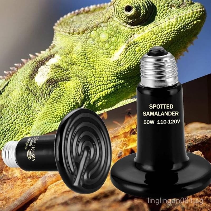 2 Pack Heat Emitter Reptiles 100W Heat Lamp Bulb Ceramic Reptile Heat ...
