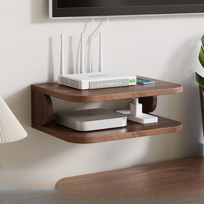 Router Storage Box Wall Mounted WiFi Wall-Mounted Shelf No-Drill TV ...