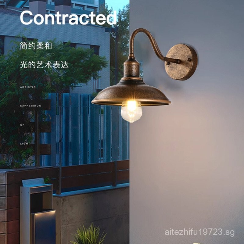 American Style Outdoor Waterproof Wall Lamp Retro Balcony Lamp Wall ...