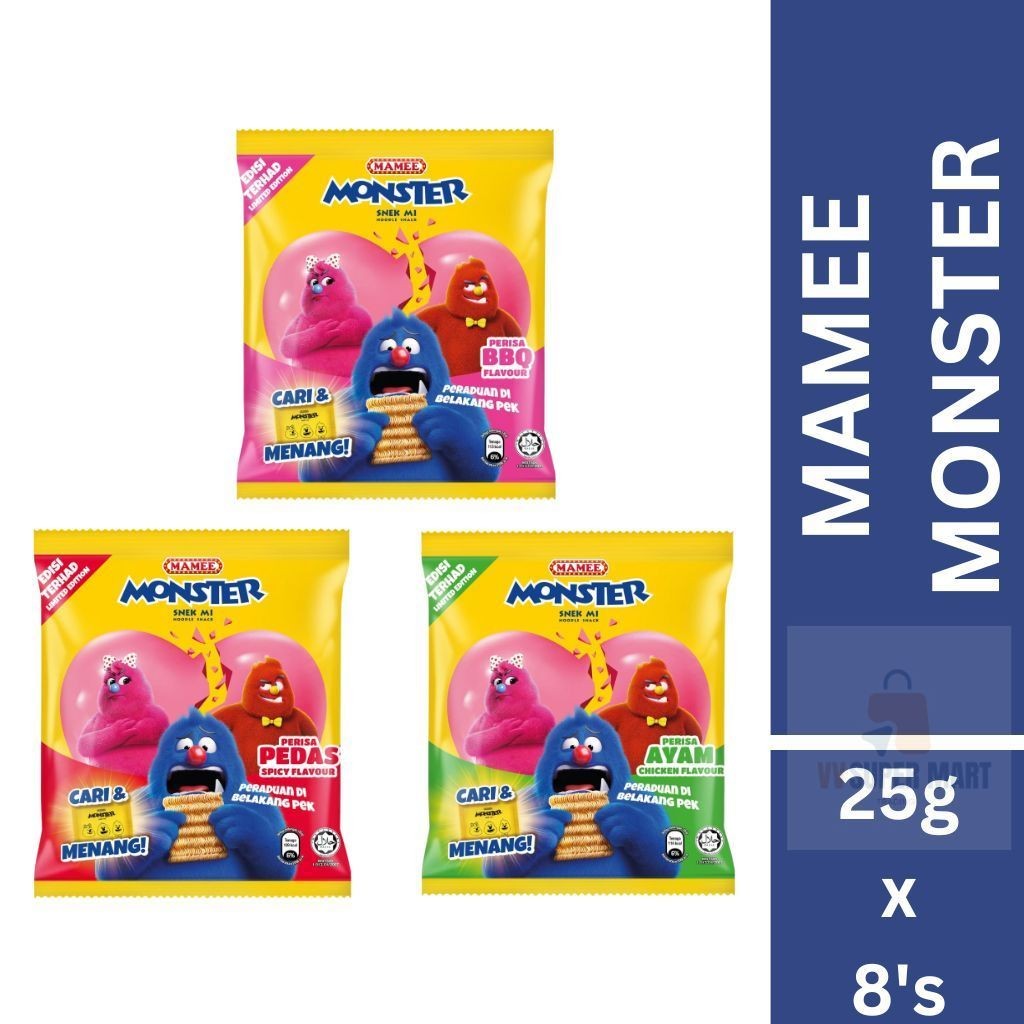 MAMEE Monster Noodle Snack (25g x 8's) | Shopee Singapore