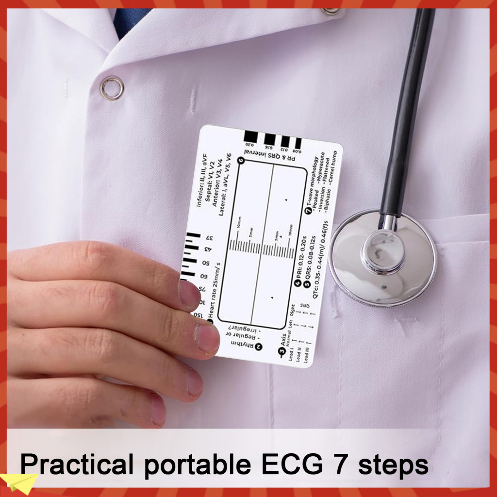 GH| Portable Ekg Ruler Portable Ekg Guide Transparent Ekg Caliper ...
