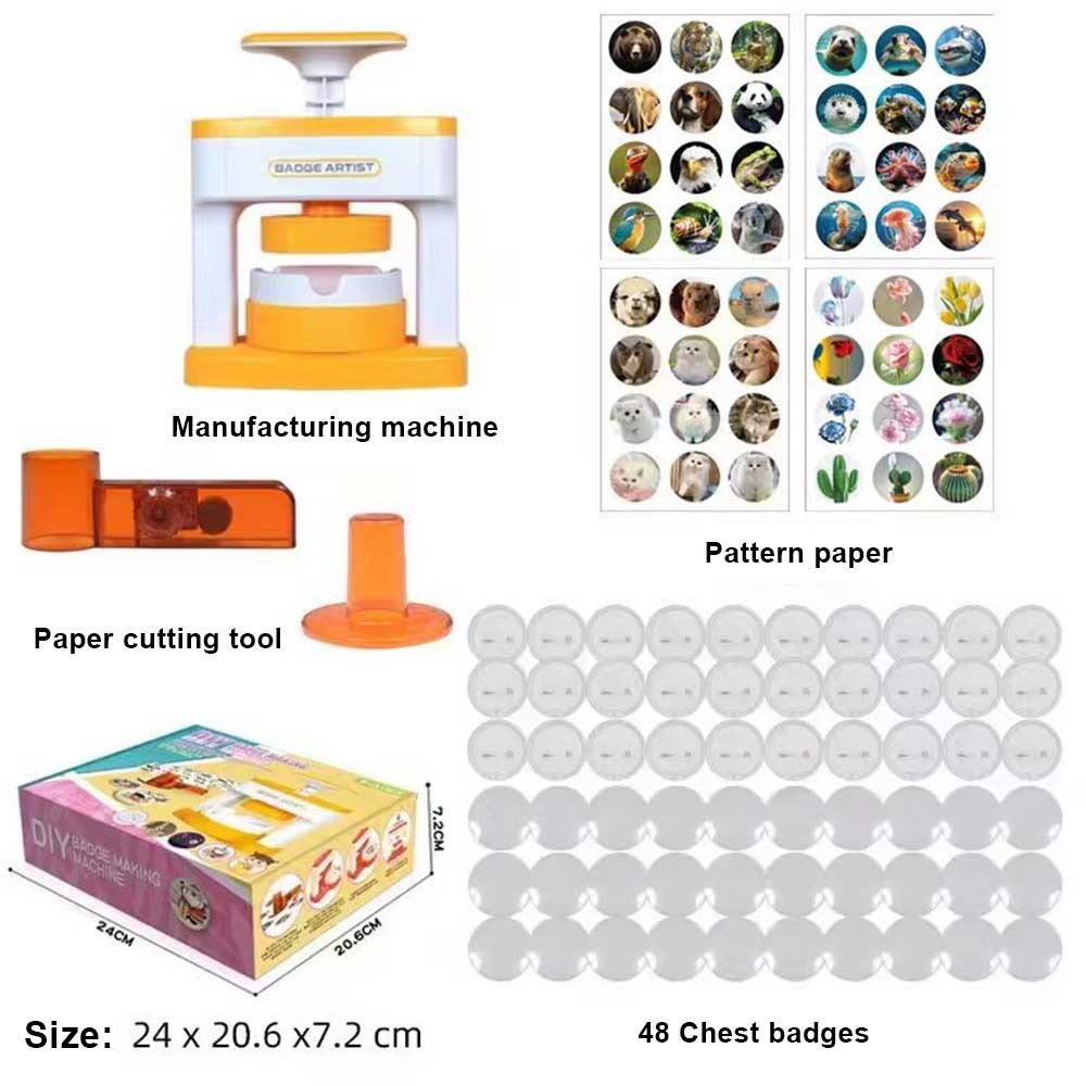 DIY Pin Badge Button Maker Badge Maker Press Machine Safe and Easy to ...