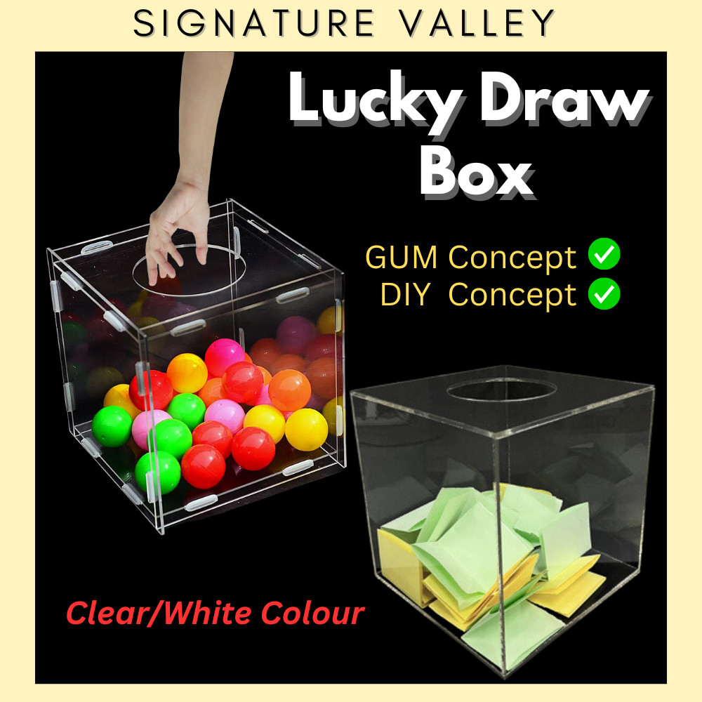 Acrylic lucky Draw Box (1unit) | Shopee Singapore