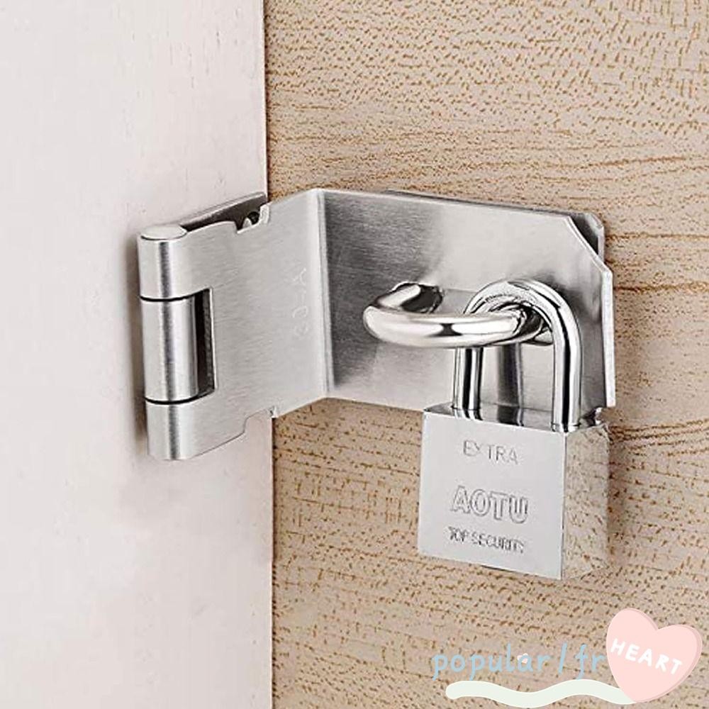POPULAR1 Door Clasp Lock, 90° Right Angle Burglar-proof Padlock Hasp ...