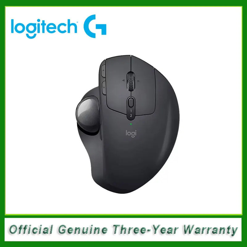 Logitech MX Ergo S Wireless Trackball Mouse Adjustable Ergonomic Design ...