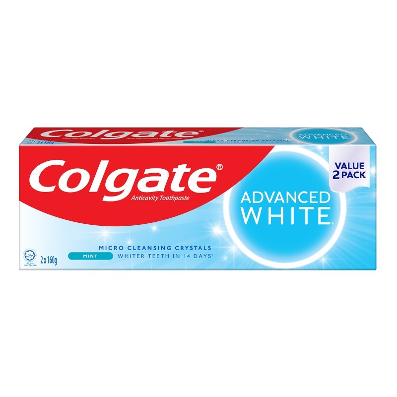 Colgate Toothpaste Advanced Whitening Value Pack 2x160G | Shopee Singapore