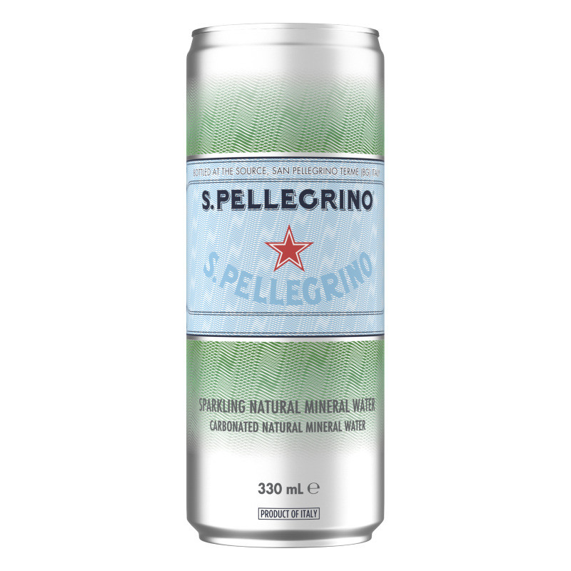 San Pellegrino Sparkling Mineral Water Can 1s, 330ml | Shopee Singapore