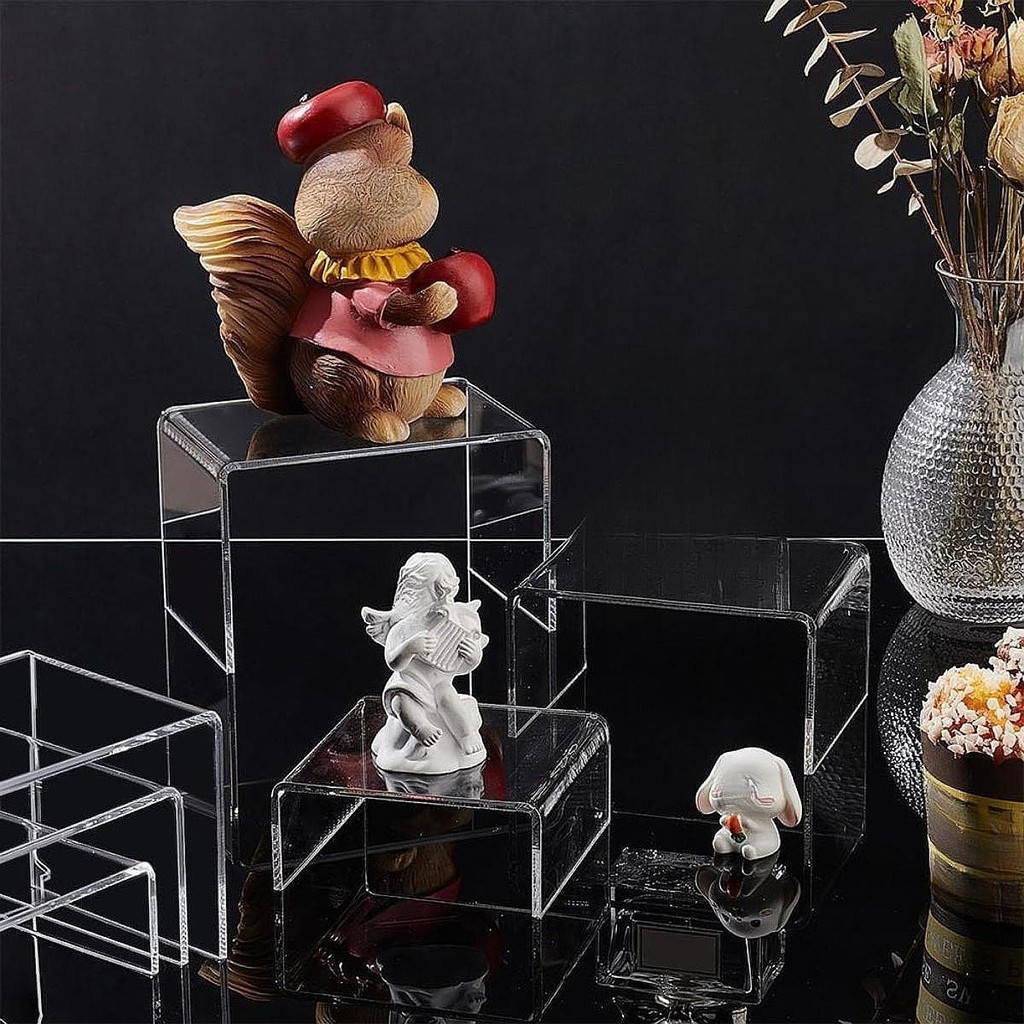 [Available] 6 Pieces Acrylic Display Riser Layered Support Bracket ...