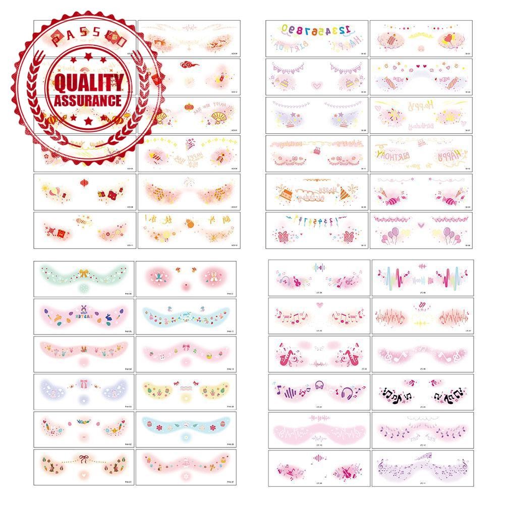 【cute Face Makeup Tattoo Stickers For Sweet Girls Birthday Facial ...
