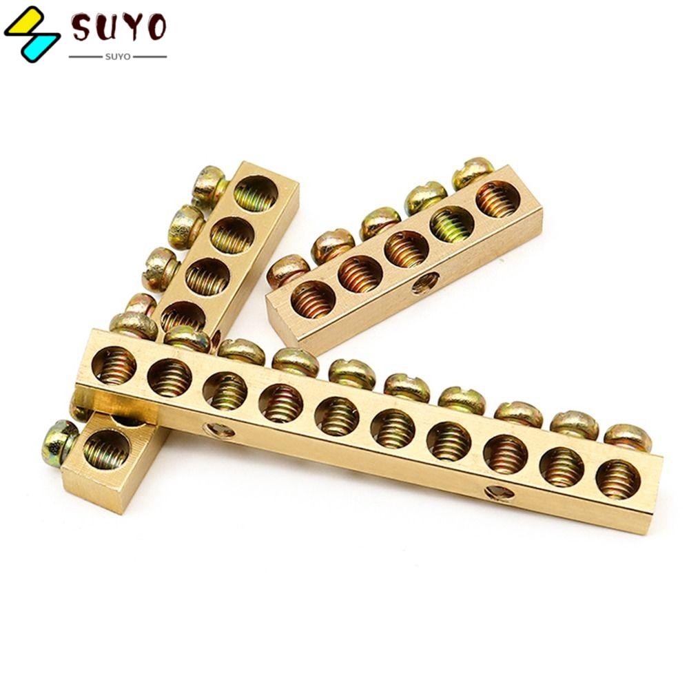 SUYO Copper Bar Terminal, Multi-specification With Hole Screw Wire ...