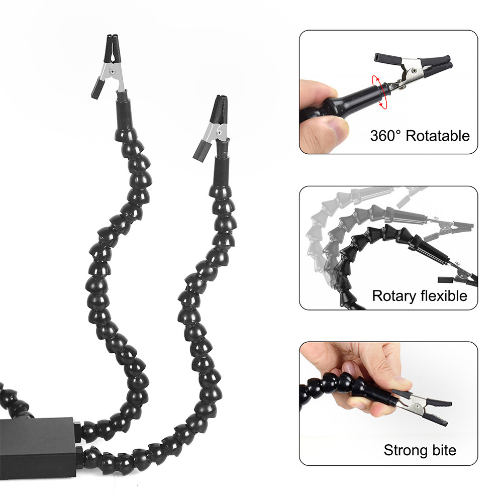 Flexible Arms Soldering Helping Hands Third Hand for PCB Repair Jewelry ...