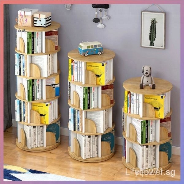 rotating bookshelf 360 kids book shelf Children's book stand Bookcase ...