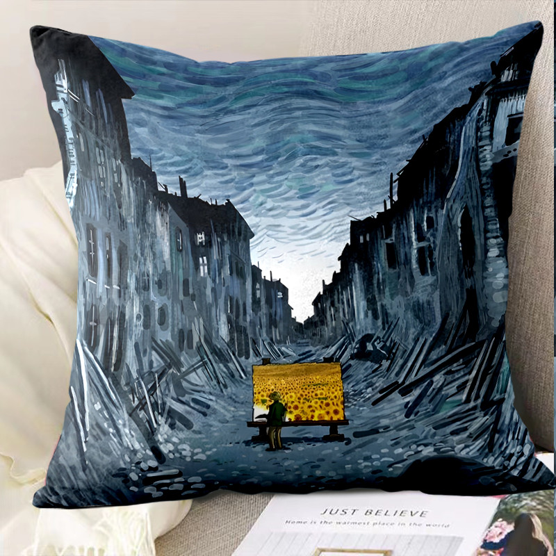 Vincent Van Gogh's Oil Painting Series Pillow World-Famous Painting ...
