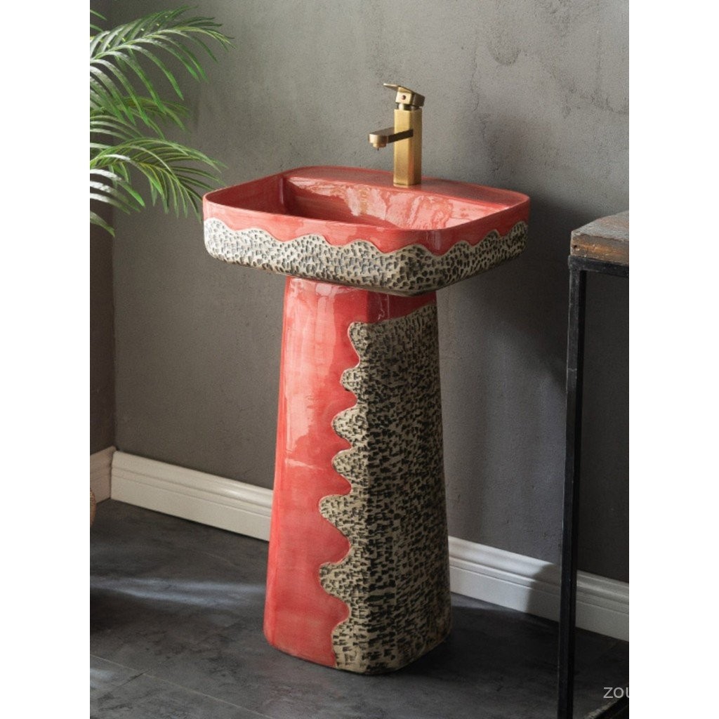 Freestanding Pedestal Wash Basin Outdoor Handwashing Basin Courtyard ...
