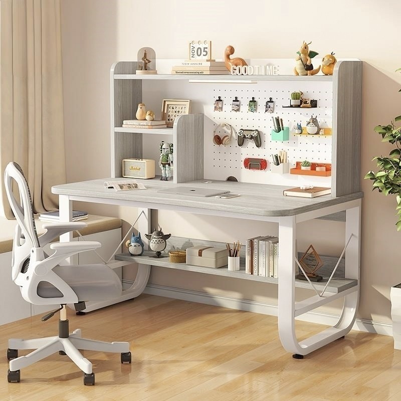 Study Table Study Desk Hole Board Student Home Study Desk Bookshelf ...