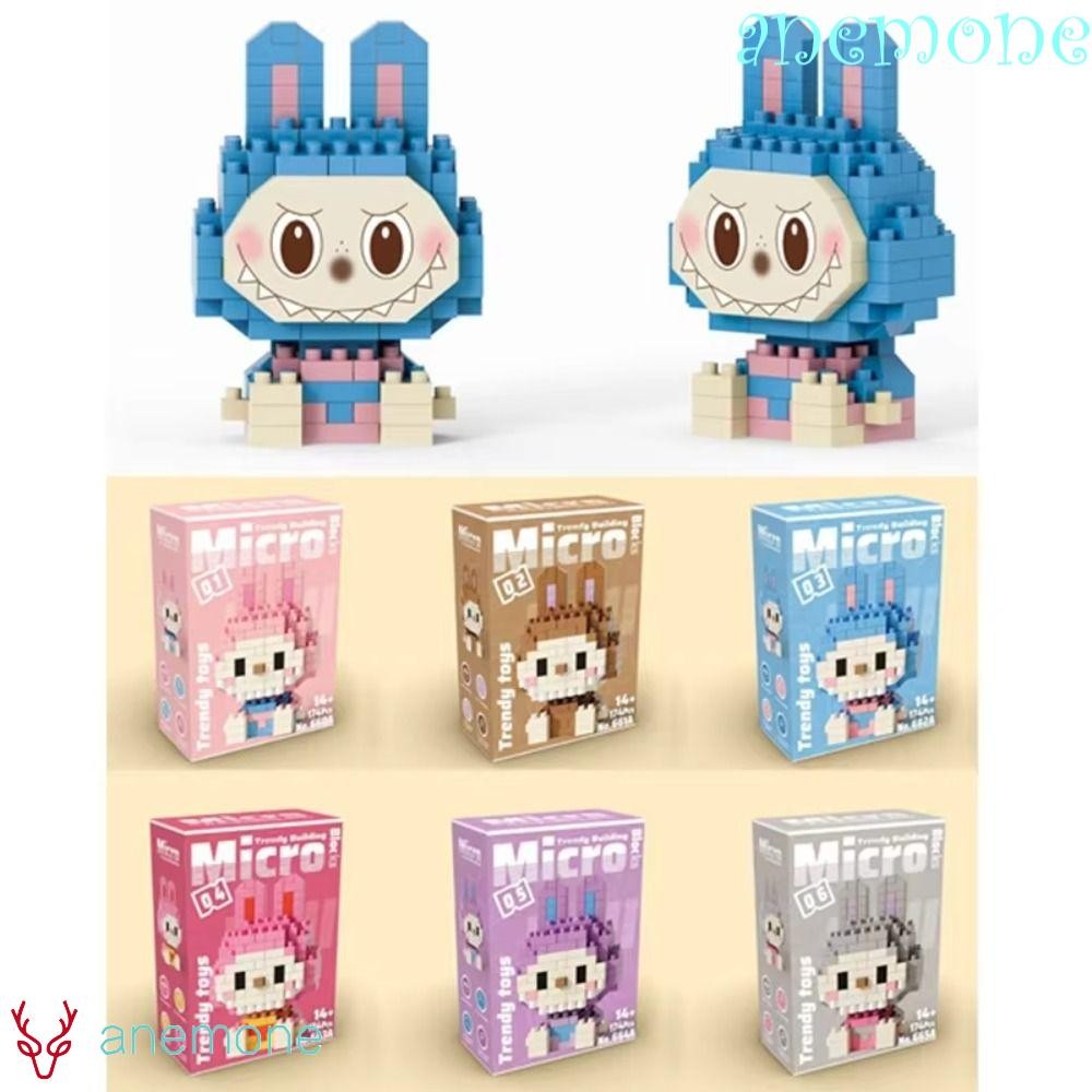 ANEMONE 3pcs Labubu Cartoon Assembly Toy, Random Type Puzzle Labubu ...