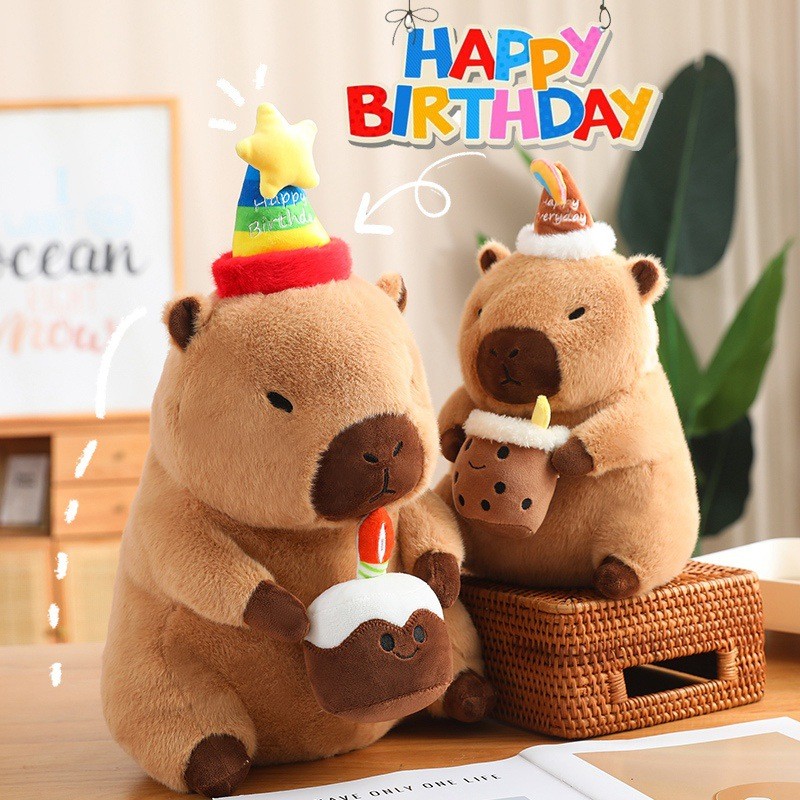 257487New Hat capybara Doll capybara Plush Toy Cartoon Doll Cute ...