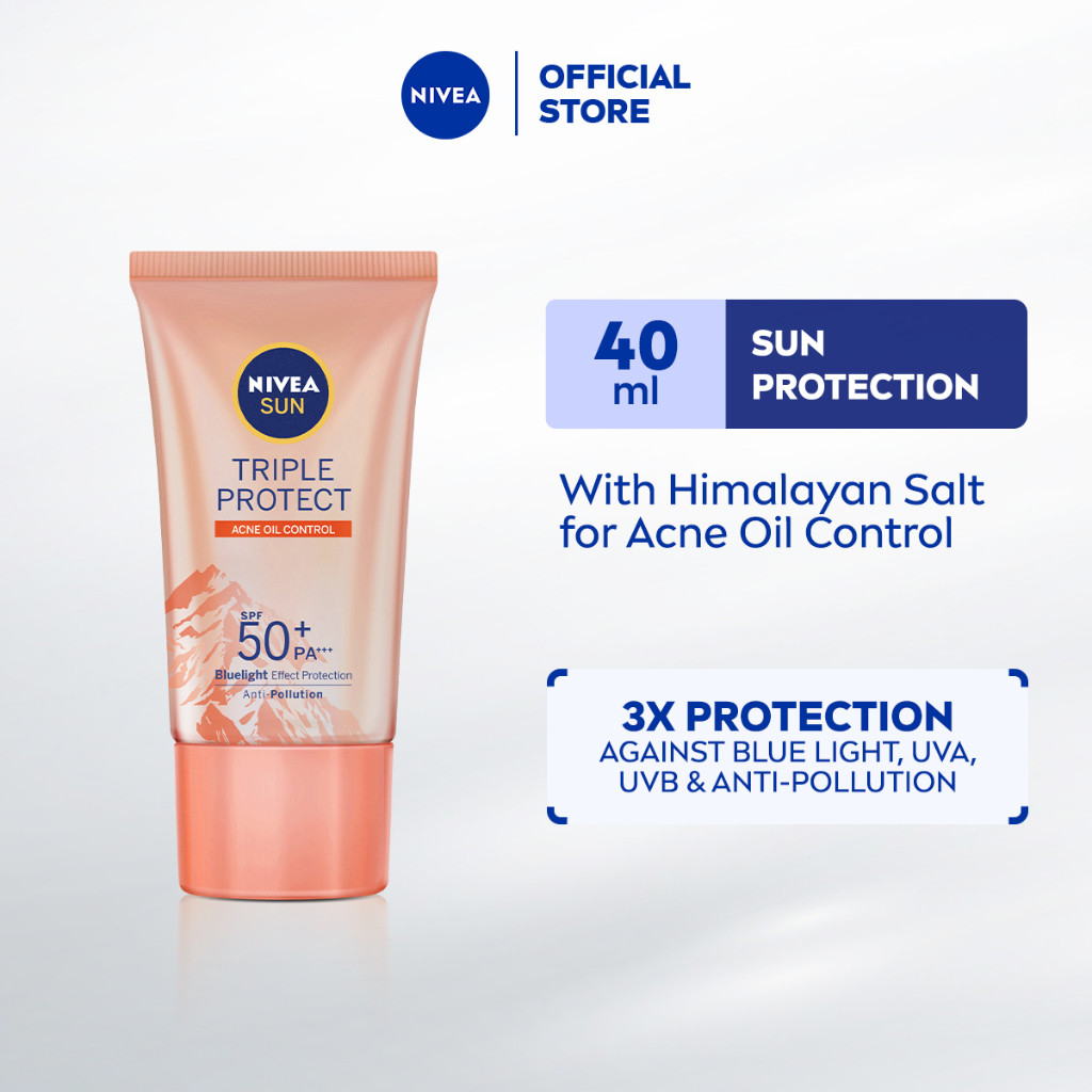 NIVEA Sun Triple Protect Acne Oil Control SPF50 40ml / PA+++ / Sun ...