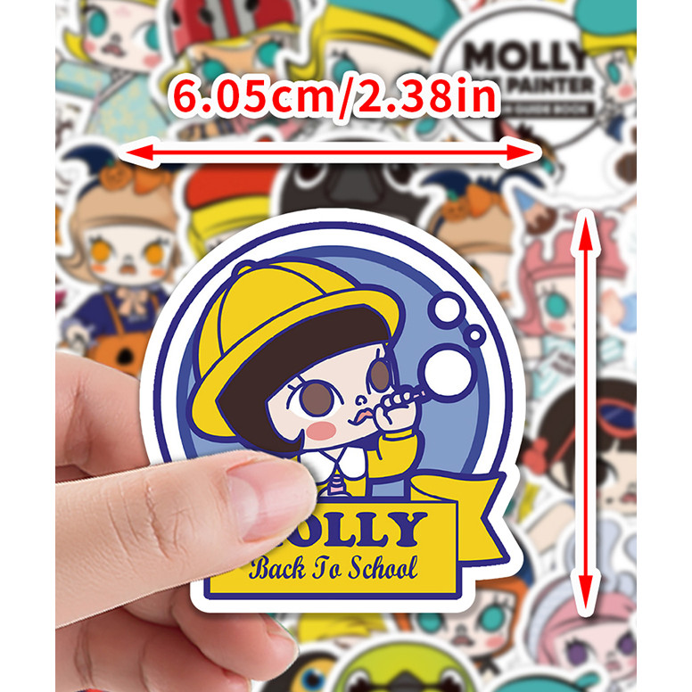 Labubu Dimoo MOLLY POPMART sticker Waterproof Stickers Different Styles ...