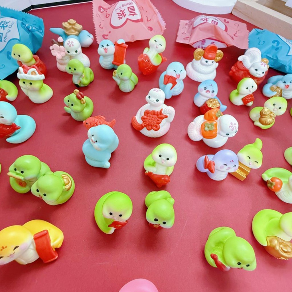 Miniature Snake Figurine Snake Year Miniature Mascot Statue Luck and ...