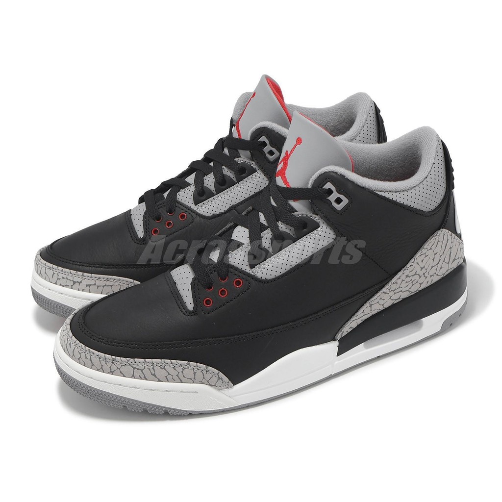 Nike Air Jordan 3 Retro AJ3 Black Cement Men Casual Shoes Sneakers ...