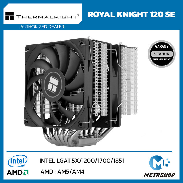 Thermalright Royal Knight 120 SE Dual Tower 6 Heatpipe Slim Fan CPU Cooler HSF Intel AMD ...