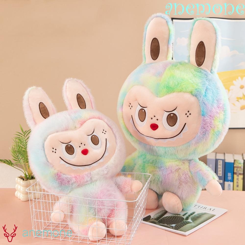 ANEMONE Labubu Plush Stuffed Doll, Gradient Rainbow Color Labubu Time ...