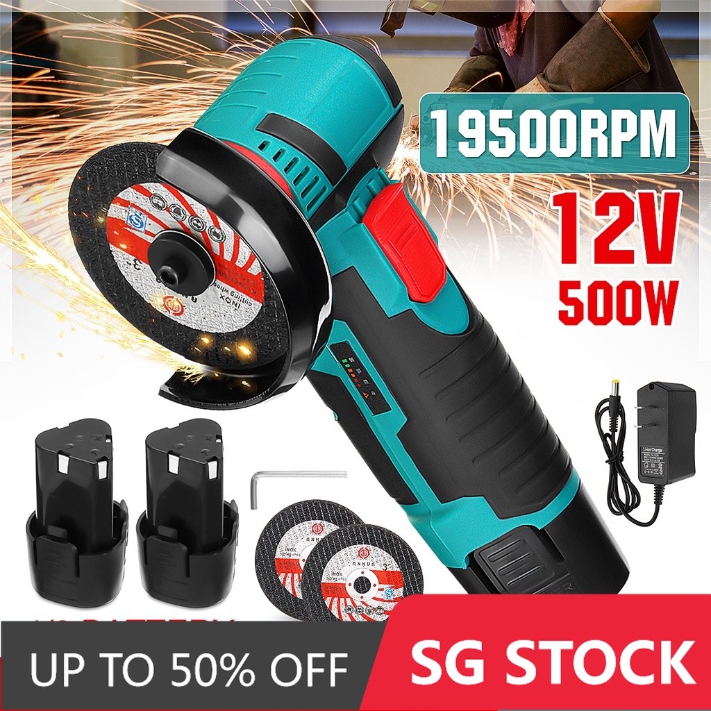 12V Mini Angle Grinder Cordless Electric Angle Grinder For Metal Wood ...