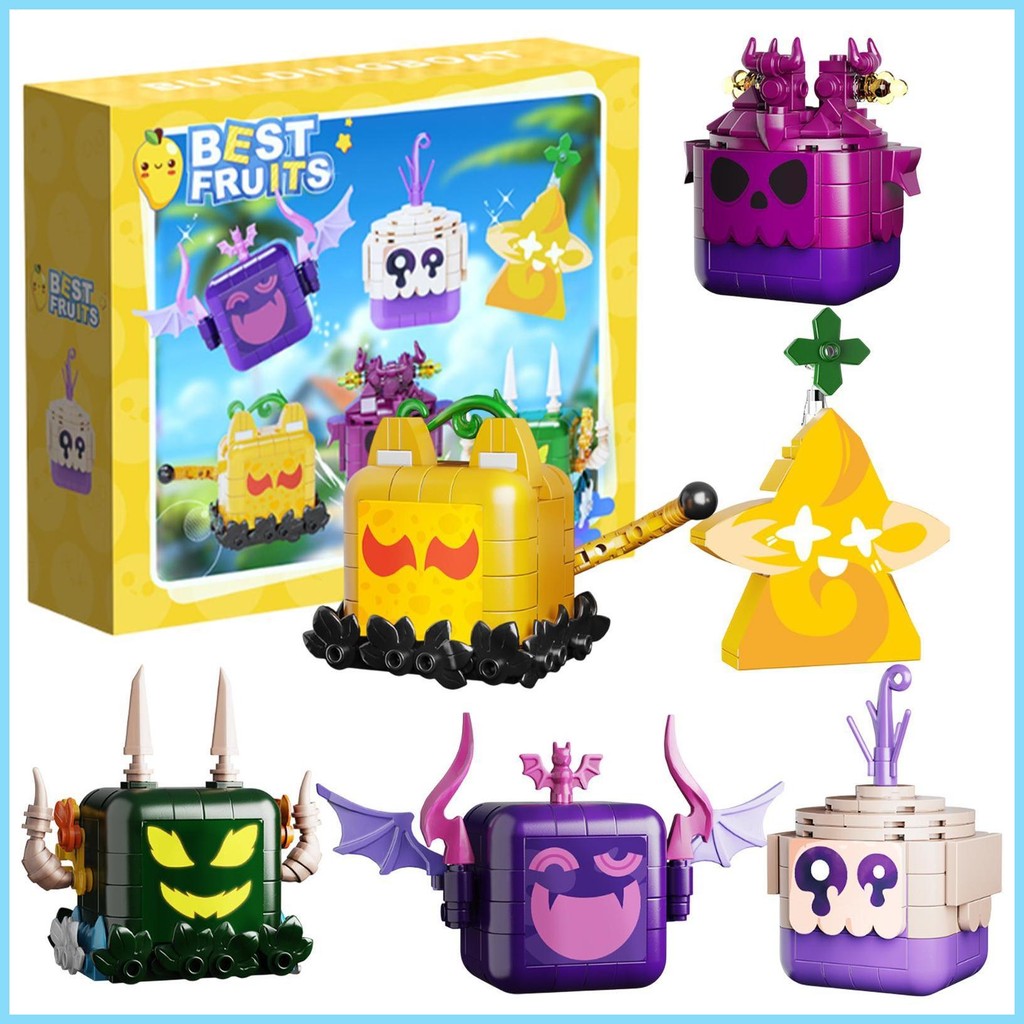 For Blox Fruits Figurine Building Blocks Set 6X Kids Fruit Figure ...