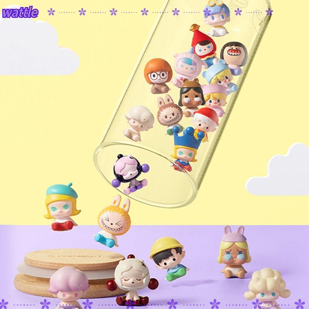 WATTLE Box, Kawaii MOLLY Labubu CRYBABY Anime Cartoon Figure Model ...