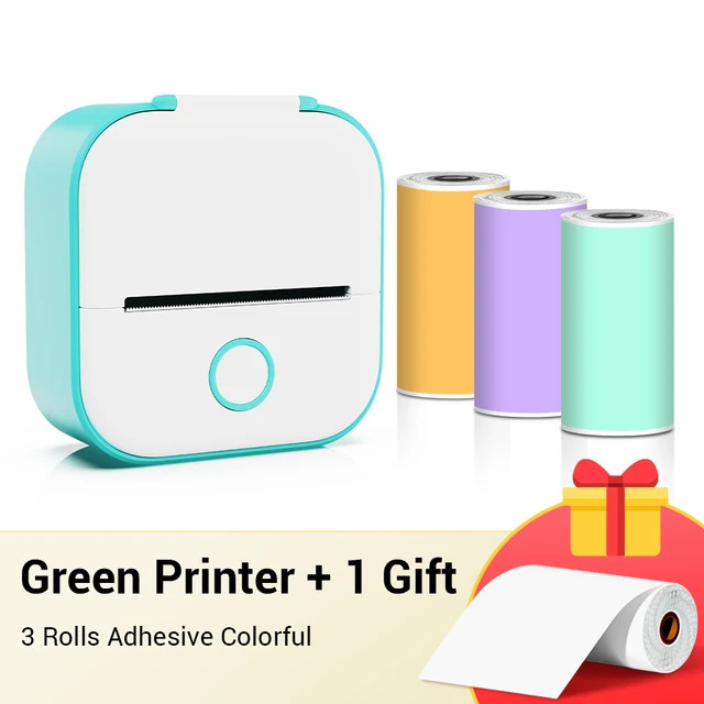 T02 Portable Thermal Printer Wireless Bluetooth Connection Photo Label ...