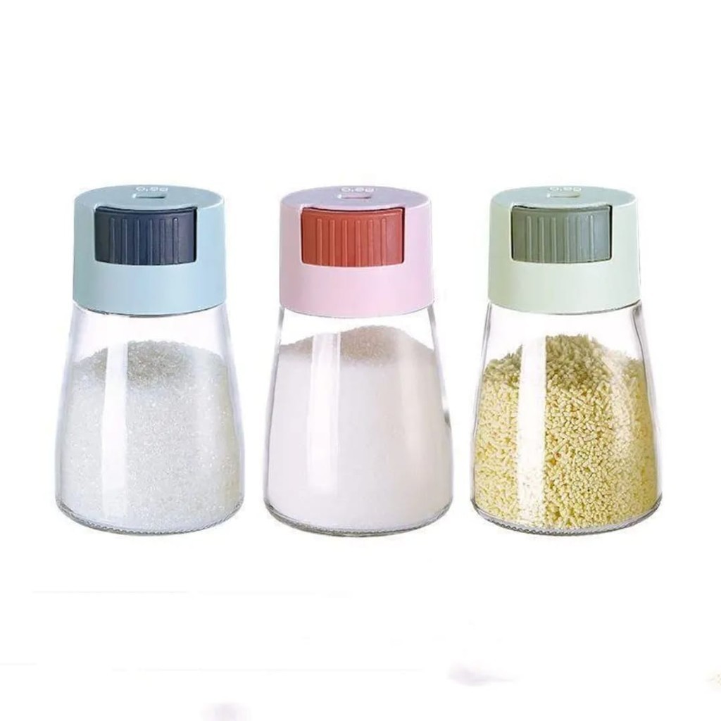 Salt Bottle 180ml Salt Press Bottle Spice Sugar Pepper Seasoning Bottle ...