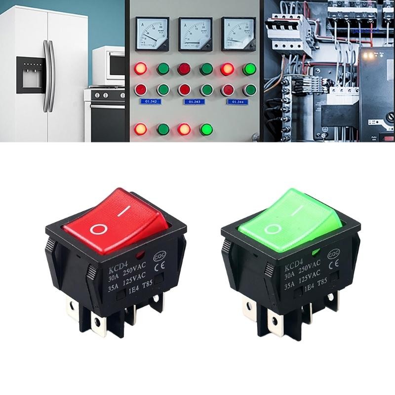 【SUIT*】 Marine Rocker Switches 30A 250VAC Power Switches LED Light 6 ...