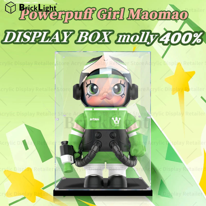 Pop Mart Blind Box MOLLY The powerpuff girls-Fur 400% Doll Display Box ...