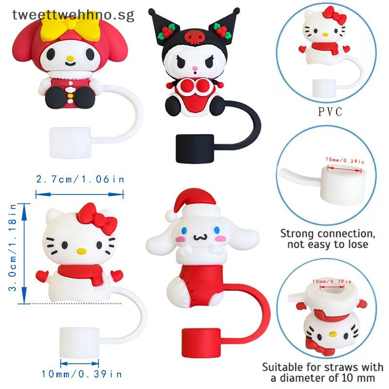 TW Sanrio Straw Cover Cap Hello Kitty Kuromi Melody Straw Dust Cap For ...