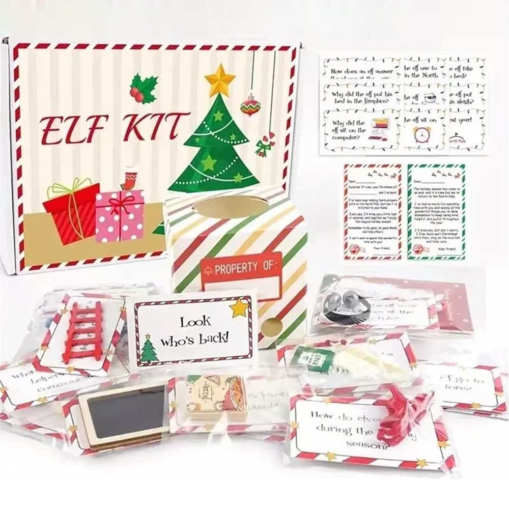 Elf Kit 24 Days of Christmas Elf Activities Props Countdown Gift for ...