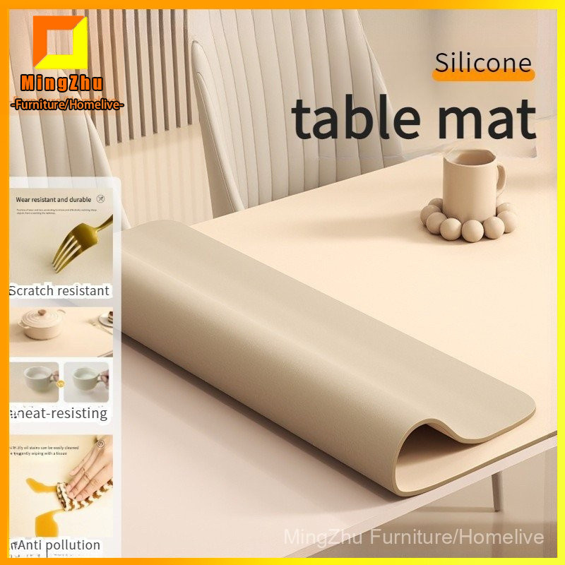 Table mat waterproof silicone desk mat table cover oil-proof anti-scald ...