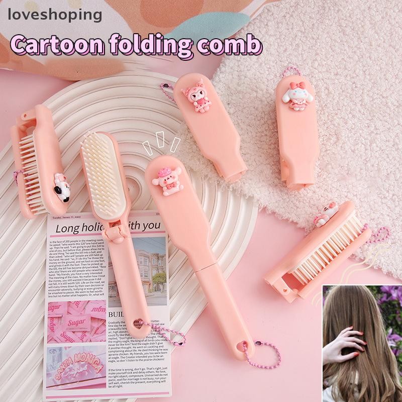 [Loveshoping] Sanrio Anime Hello Kitty Foldable Hair Comb Kawaii Kuromi ...