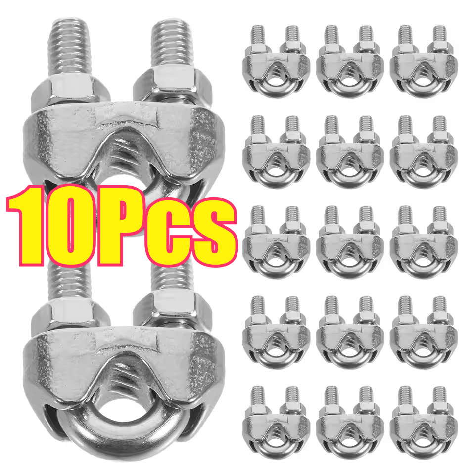 Stainless Steel U Type M3/M5 Cable Clamps - 3-5mm Adjustable Wire Rope ...