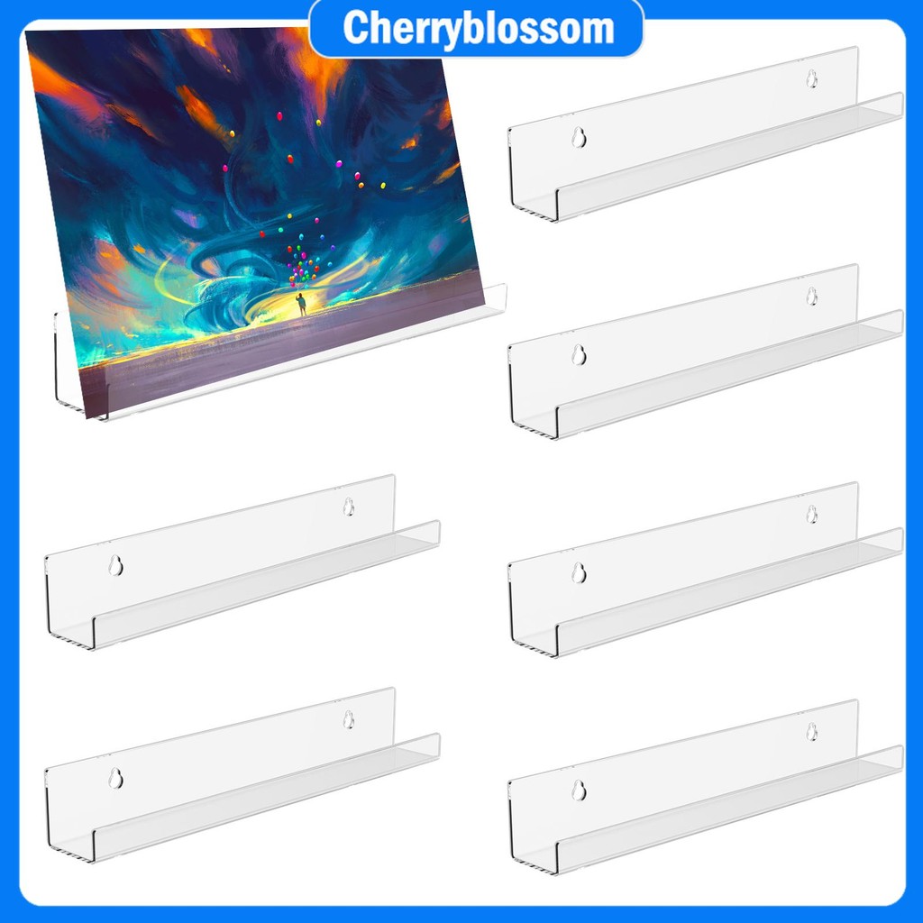 6Pcs Vinyl Record Shelf 12 Inch Acrylic Record Holder Wall Mounted ...