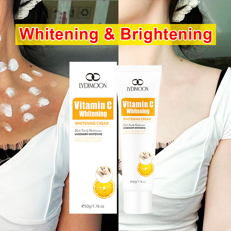 LYDIMOON Vitamin C Whitening Cream 50g Body Whitening Even Skin Dilute ...