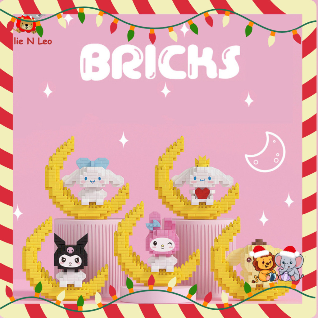[SG Stock] Sanrio Melody Kuromi Mini Block Toys Moon with LED, Cute ...