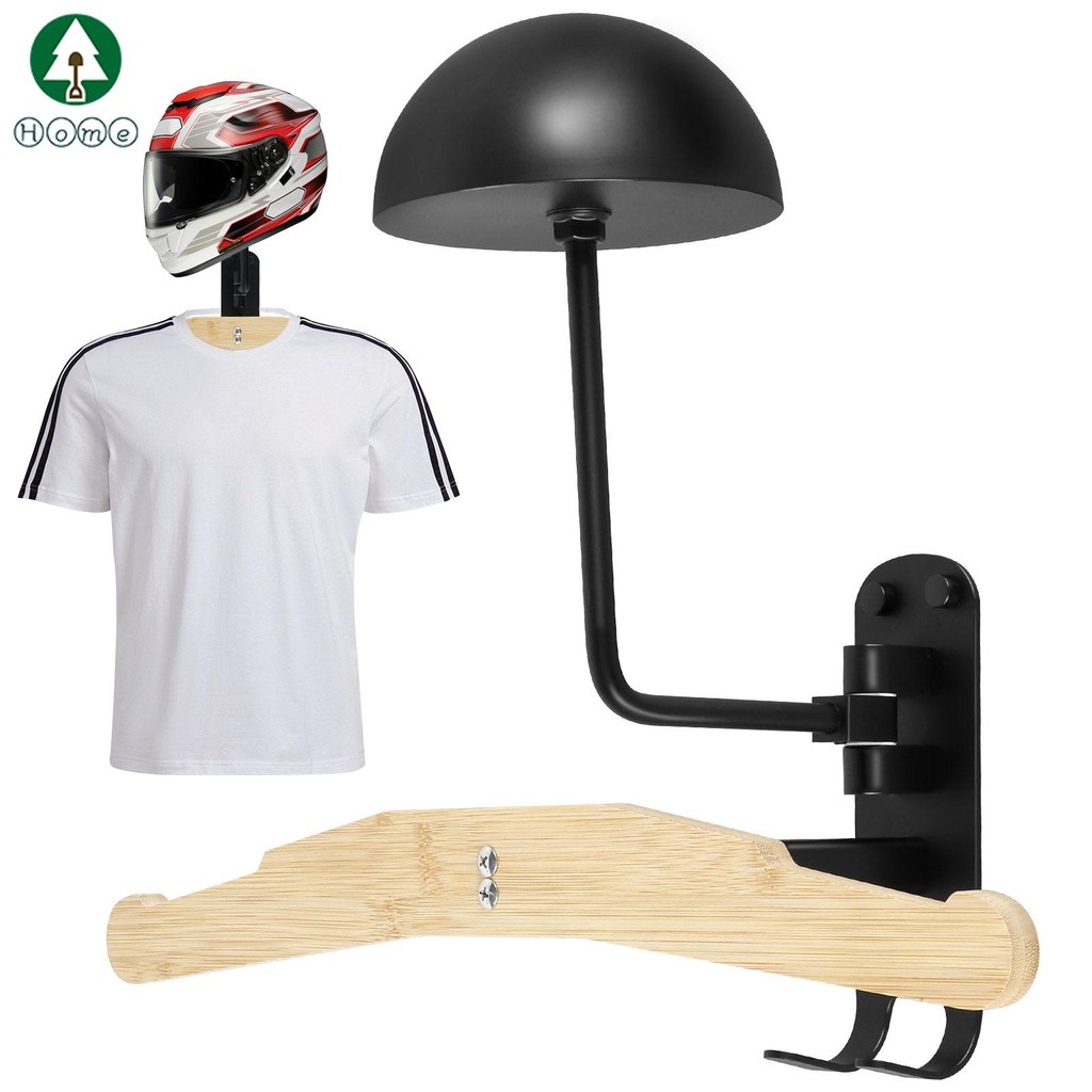 Motorcycle Helmet Rack 180° Rotation Heavy Duty Wall Mounted Helmet ...
