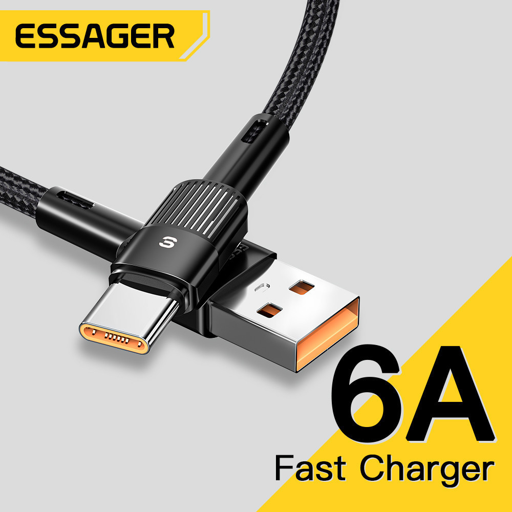 Essager 6A 66W USB C cable for Samsung fast charging charger data cable ...