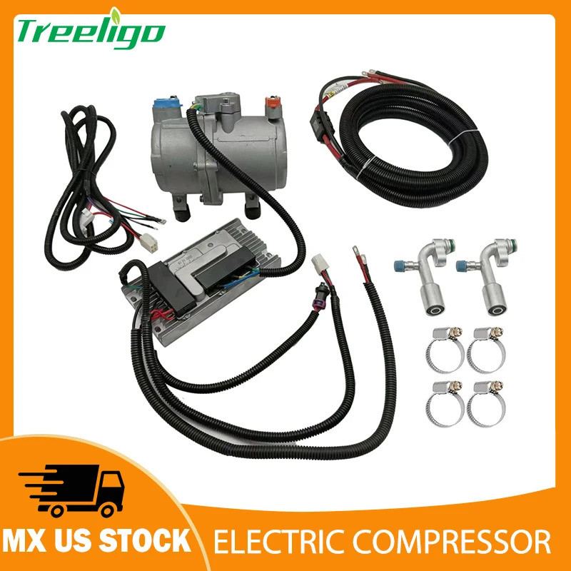 1Set Car Electric Air Conditioner A/C air Conditioning Compressor 12V ...